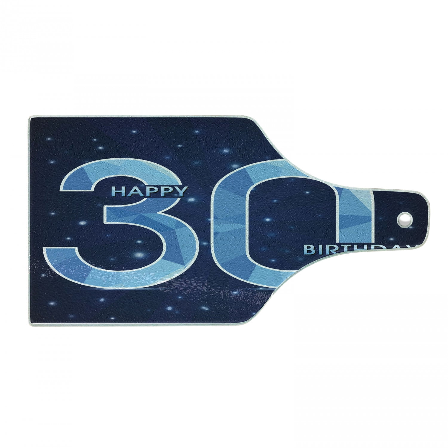 30th Birthday Cutting Board, Modern Design with Polygonal Effect Emblem ...
