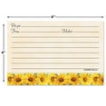 Current Sunflowers Lined Fall Kitchen Recipe Cards - 4" x 6" Paper ...