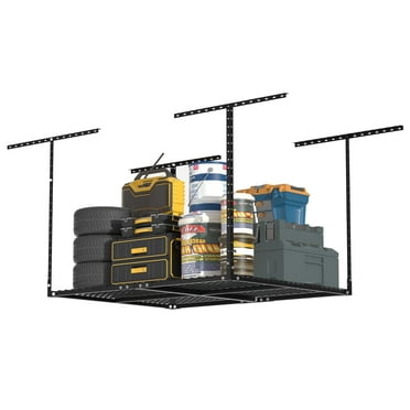 eShelf Adjustable Overhead Garage Storage Rack, 4X4 ft, Heavy-Duty ...