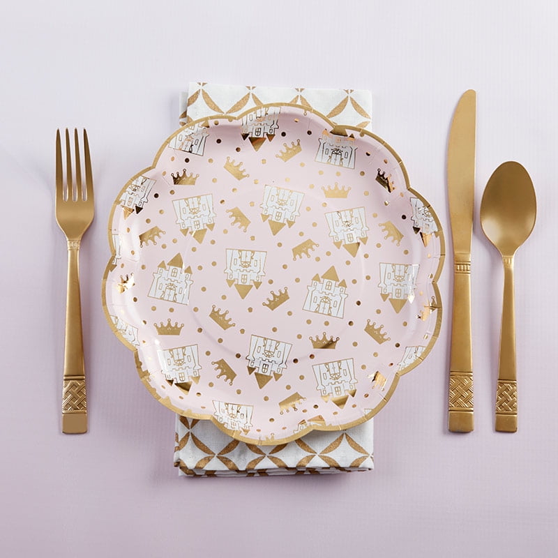 Kate Aspen Princess Paper Plates, 9 Inch Heavy Duty Disposable Party ...