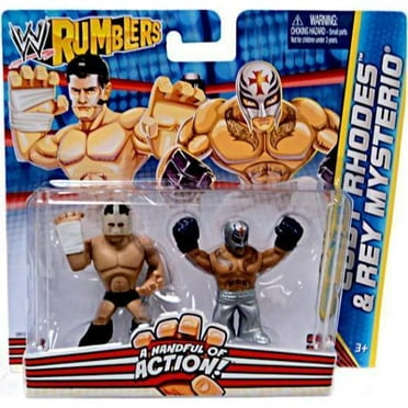 WWE Wrestling Rumblers Series 2 Zack Ryder & Rey Mysterio Mini Figure 2 ...
