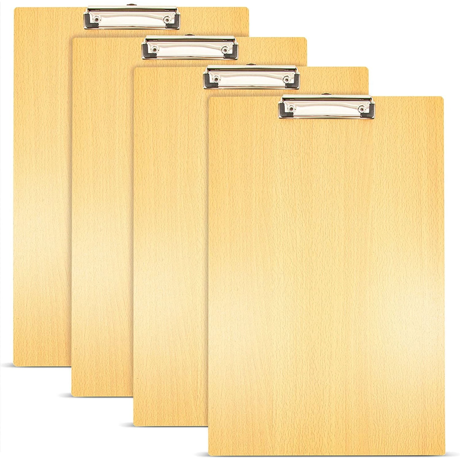 4 Pack Extra Large 11x17 Clipboards, Wooden Art Board with Low-Profile ...
