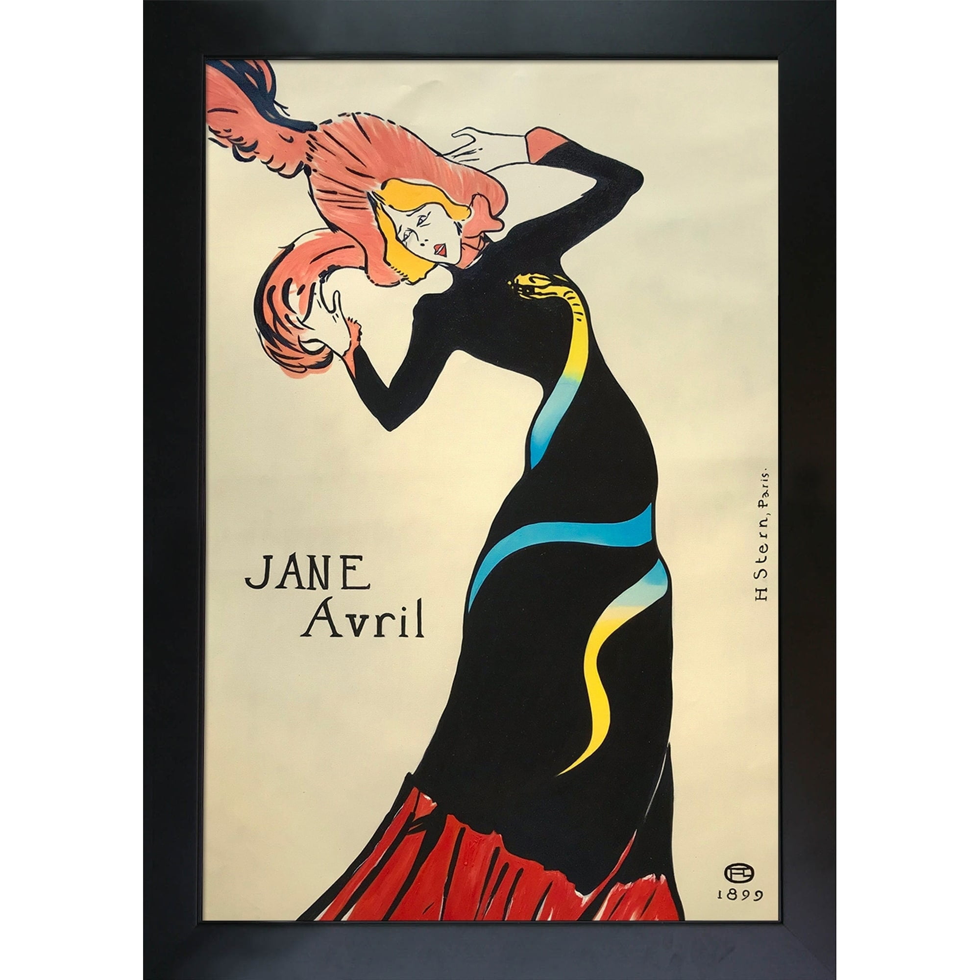 La Pastiche Henri de Toulouse-Lautrec 'Jane Avril' Hand Painted Oil ...