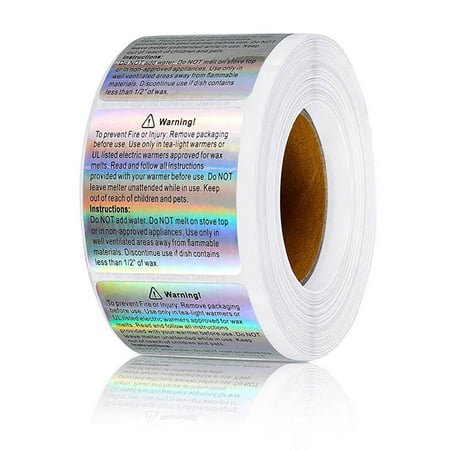 relayinert 600pcs Warning Candle Label Waterproof Candle Jar Container ...