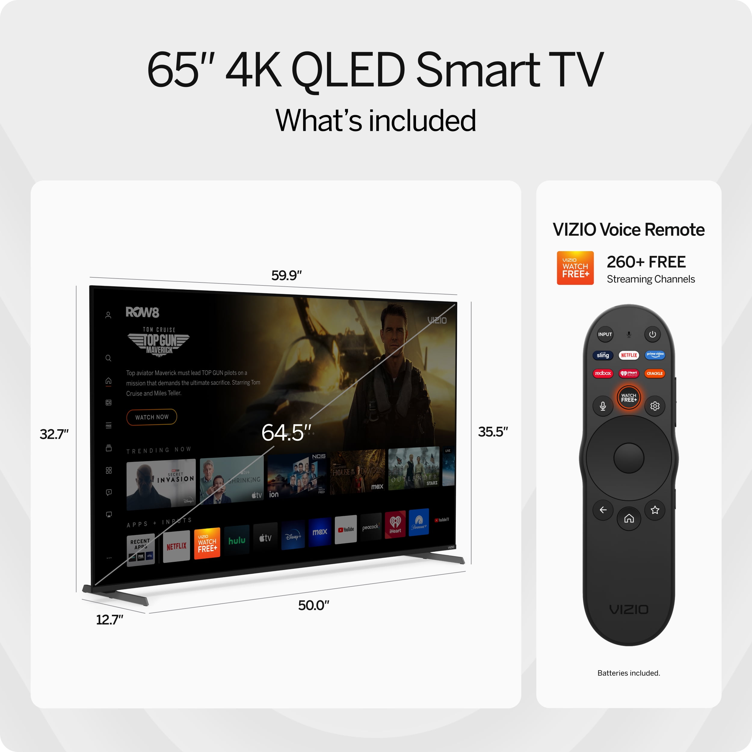 VIZIO 65" Class Quantum Pro 4K QLED HDR 120Hz Smart TV (NEW) VQP65C-84 ...