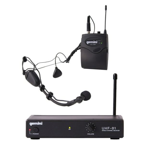 Gemini UHF-01HL-F2 Single-Channel UHF Wireless Microphone System With ...