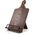 Cookbook Stand, Rustic Wood Cookbook Holder Cutting Board Style ...