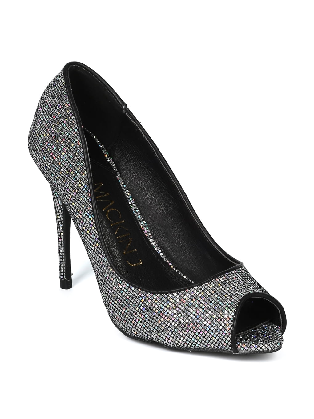 New Women MackinJ 192-2 Glitter Peep Toe Single Sole Stiletto Pump ...