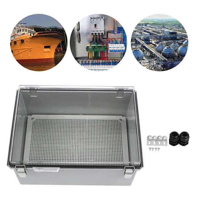 DENEST Junction Box Hinged Cover Stainless Steel Latch Project Box ...