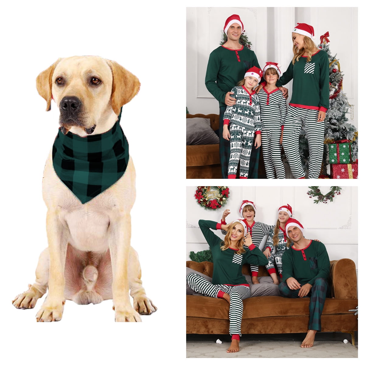 Uniexcosm Dog Bandana Christmas Pet Triangle Scarf Accessories Bibs ...