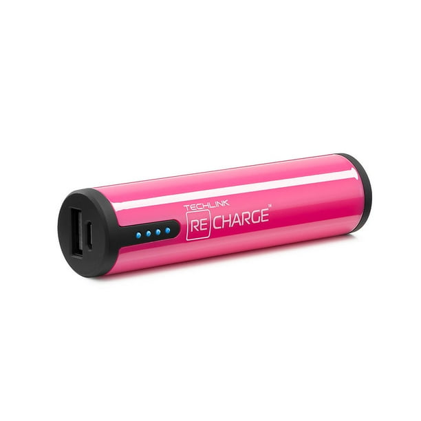 Techlink Recharge 2600 mAH Portable USB Charger (Pink) - Walmart.com ...