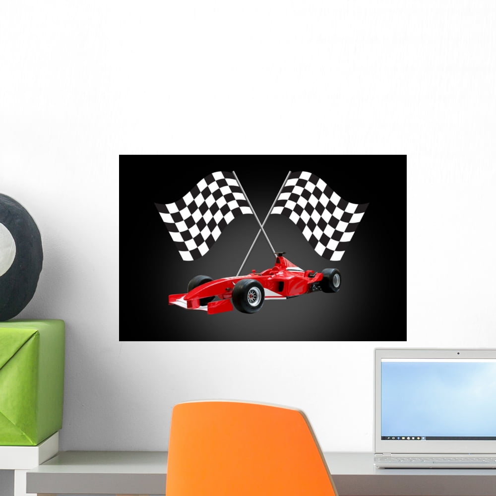 Red Formula One Car Wall Mural by Wallmonkeys Peel and Stick Graphic ...