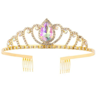 Princess Tiara Mini Crown Bridal Rhinestone Decor Hairband Toy Crown ...
