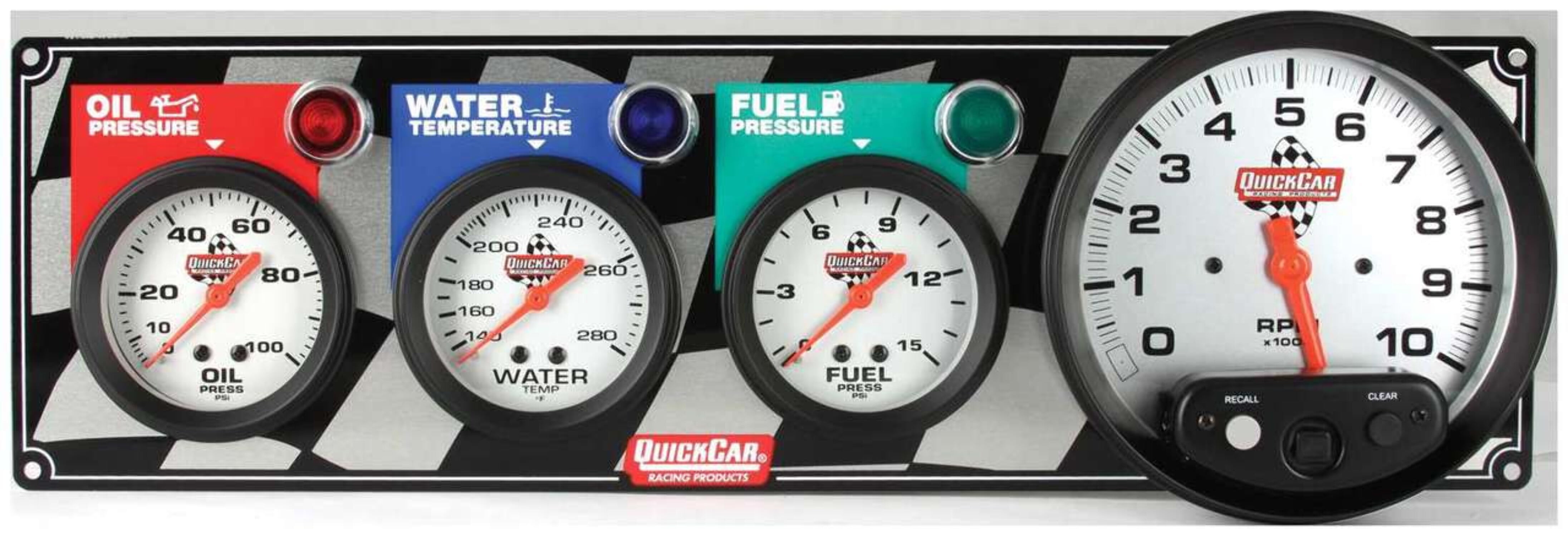 QuickCar Three Gauge Panel with Tach. - Walmart.com