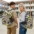 DIXRUYEE Purple Leopard Yellow Background Pattern Backpack for School ...