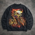 Biker Skull Motorcycle Vintage T-Shirt, Apocalypse Moto Graphic Tee ...