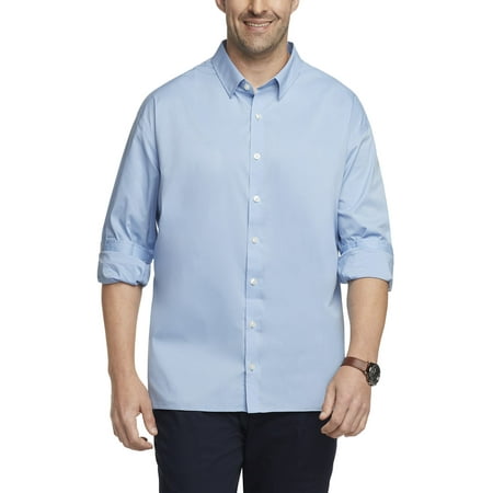 Van Heusen Men's Big Stain Shield Never Tuck Stretch Button Down Shirt ...