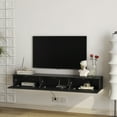 LHYY Floating TV Stand Wall Mounted with 16 Color LEDs,67"Modern TV ...
