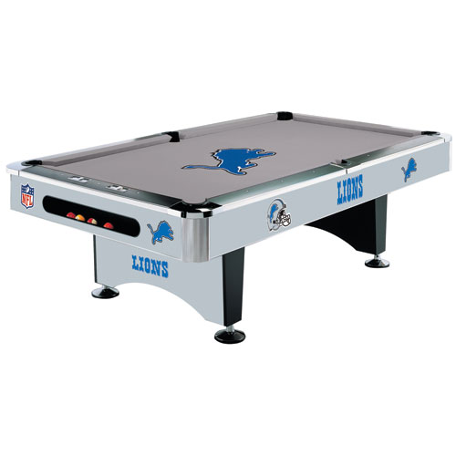 NFL Detroit Lions Pool Table - 8 Foot with Logo Cloth - Walmart.com