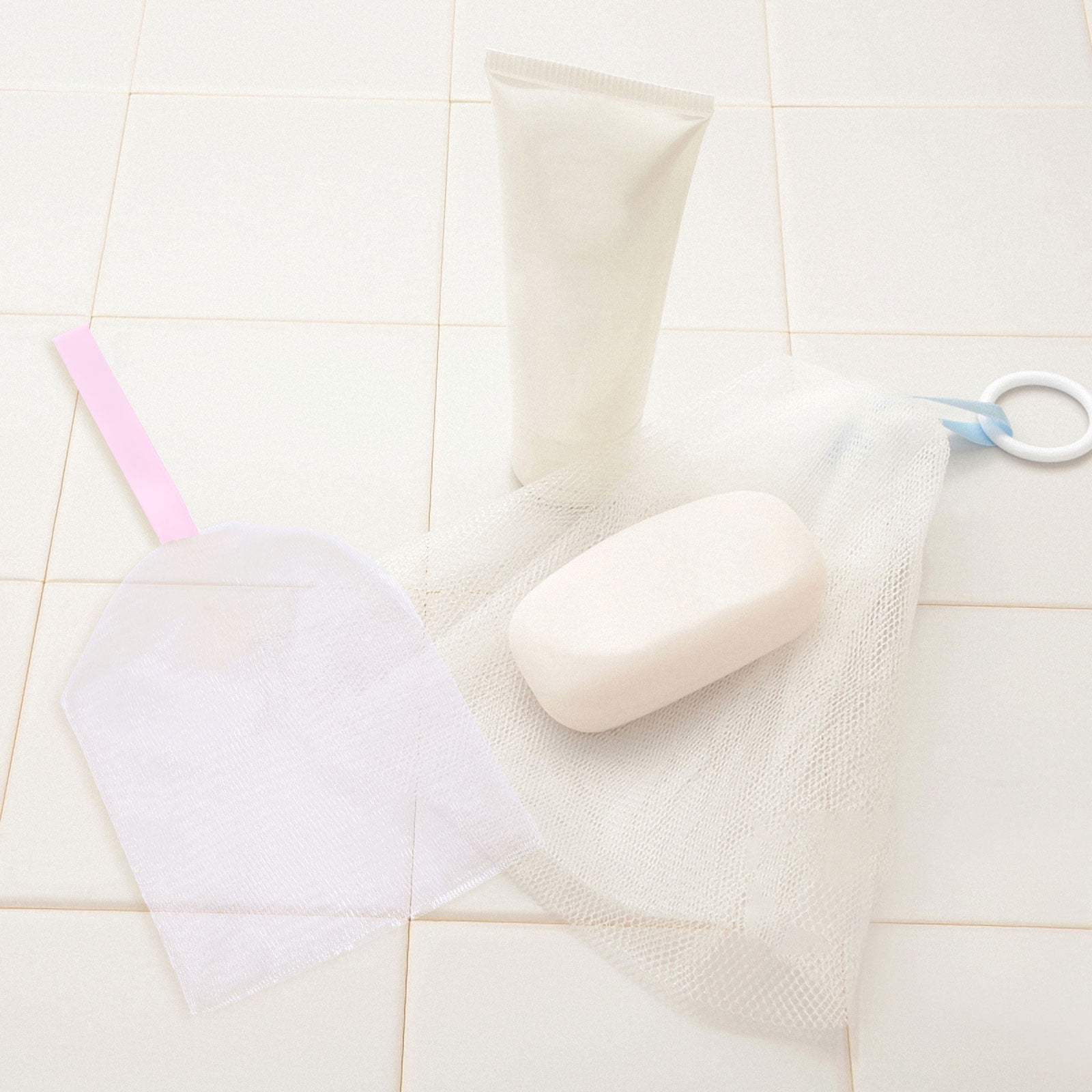 3Pcs Bar Soap Saver Pouch Infused Soap Mesh Bag Bubble Foaming Net Soap ...