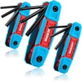 FJSHN-25PCS Folding Allen Wrenches Sets SAE, Metric and Torx Hex Key ...