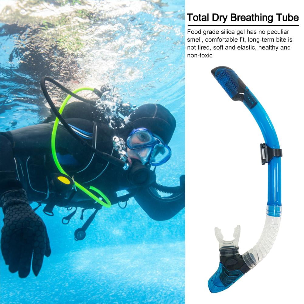 Buceo Snorkel Full Dry Tubo de respiración subacuático Equipo de snorkel (Azul) | Walmart en línea