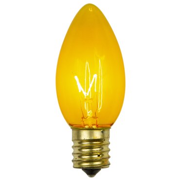 Pack of 25 LED Faceted C9 Yellow Christmas Replacement Bulbs - Walmart.com