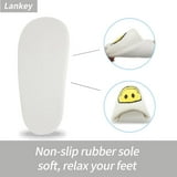 Lankey, Smiley Slippers, Faux Fur Lining, Anti-Slip Rubber Sole, Memory ...