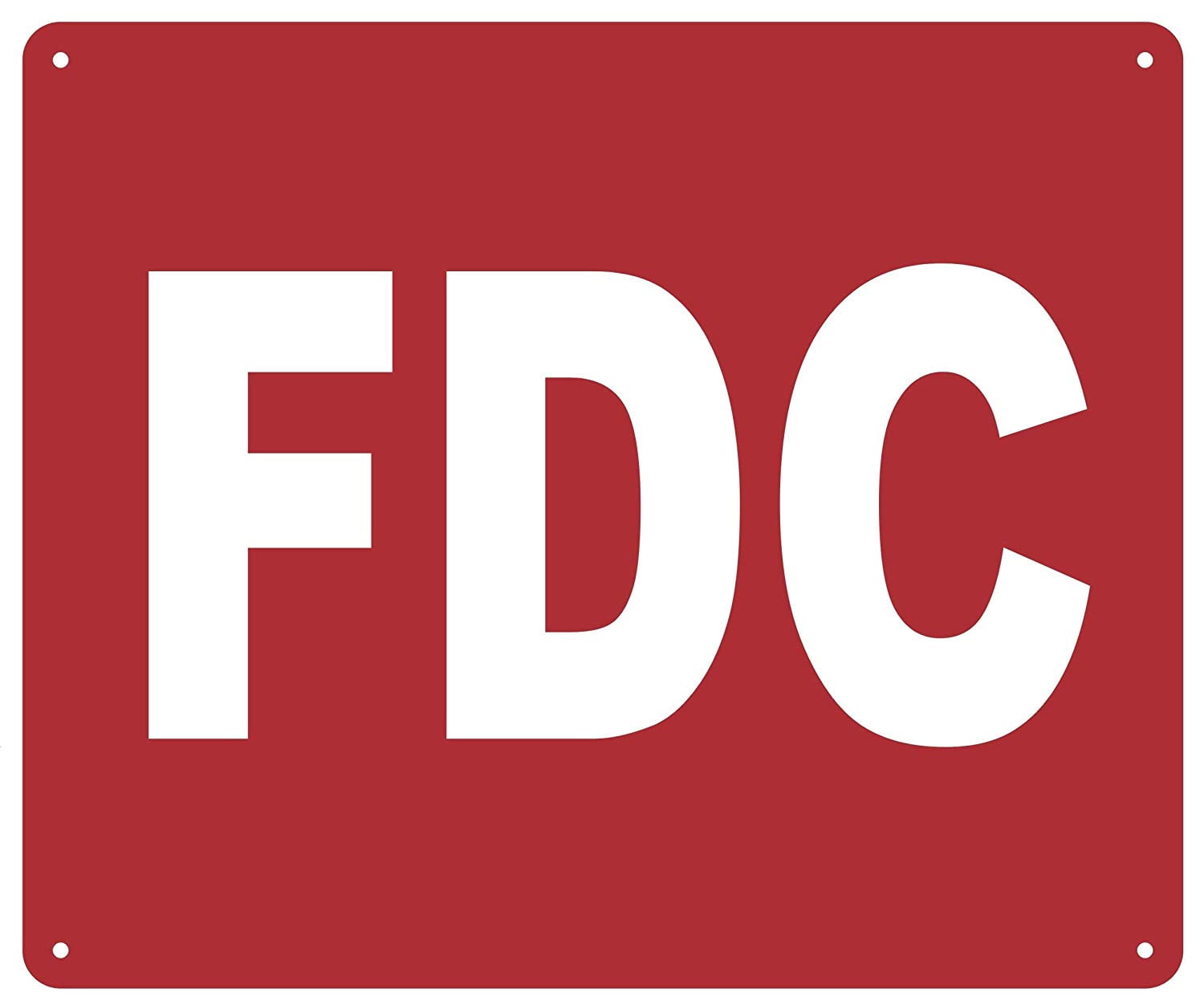 FDC Sign - (Aluminium Reflective, RED 10x12) - Walmart.com
