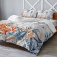 4 Piece Duvet Cover Set Twin, Underwater Ocean Creature Soft Breathable ...