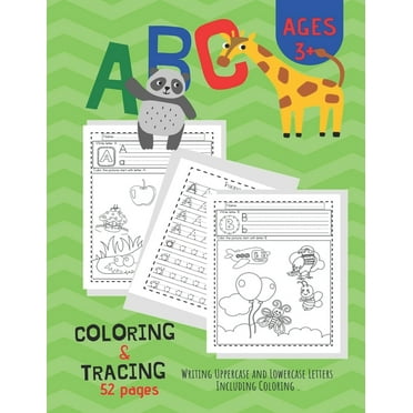 ABC coloring book: Letters and Word Tracing Notebook for Kindergarten ...