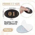 6 Bags 6 Styles Acrylic Number Plate Oval Black 80x50x2mm about 10pcs ...