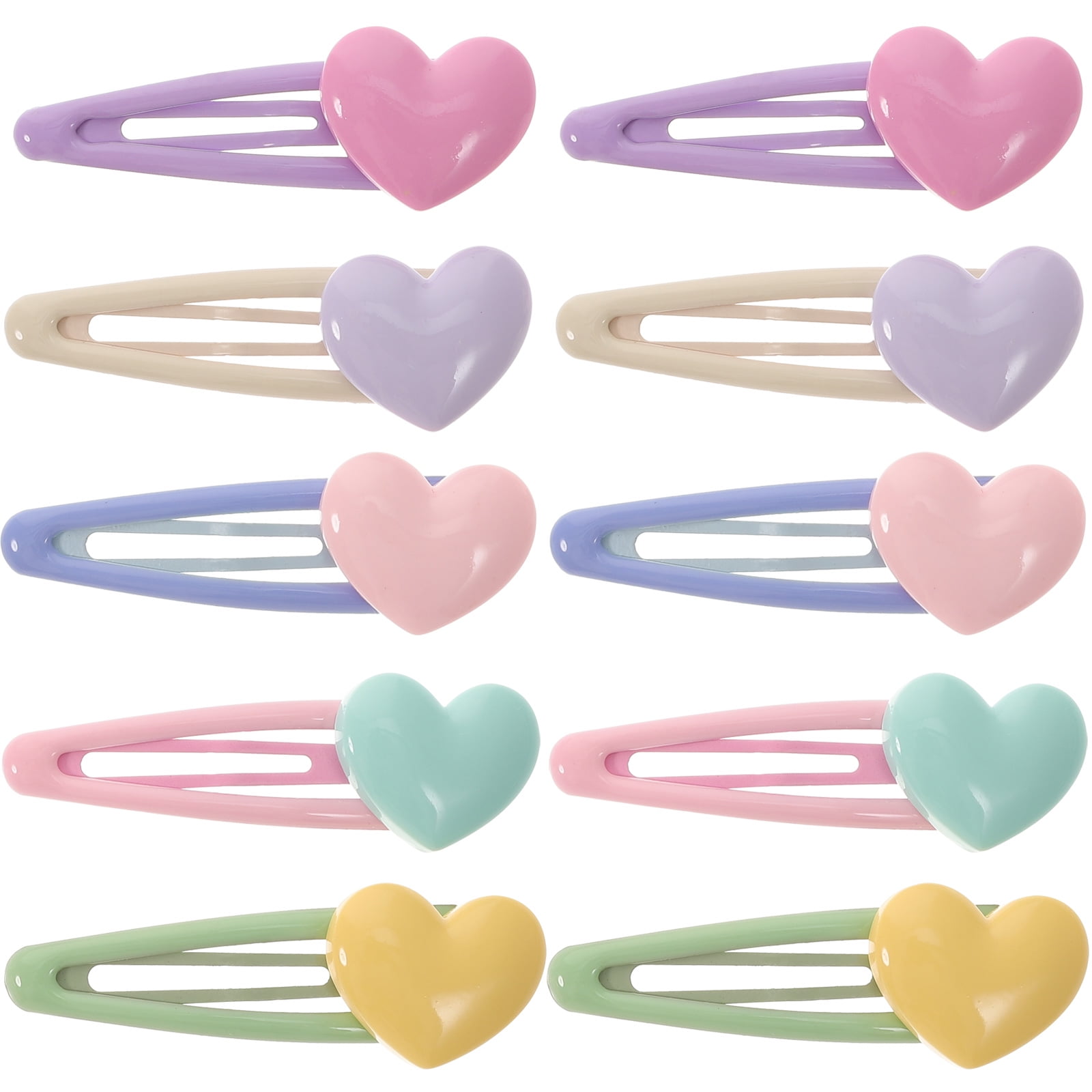 Click here for Etereauty 10pcs Heart Hair Clips Colorful Hair Pin... prices