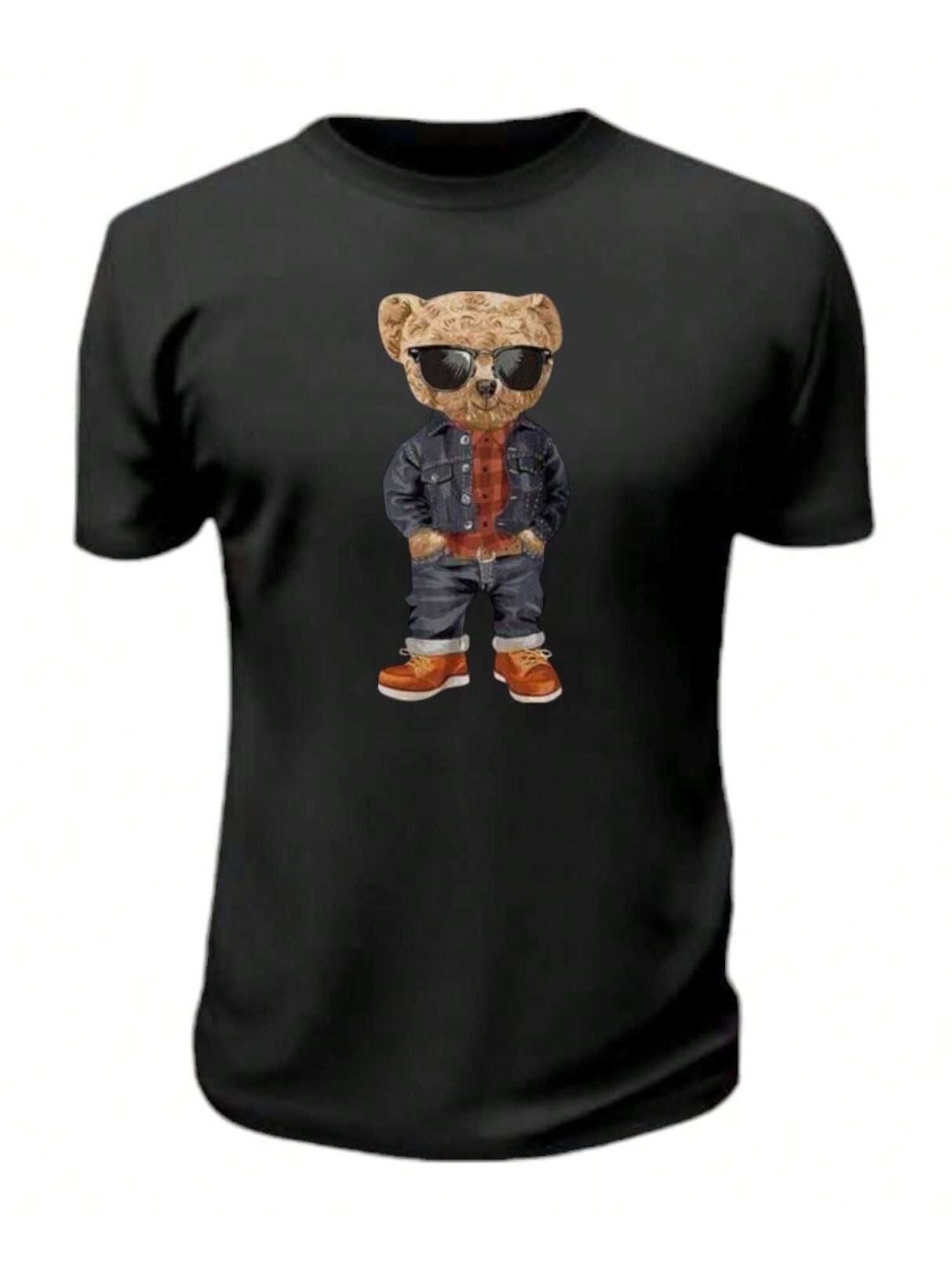 Playera De Oso Fashion Ropa Para Hombre Color Negro Talla Chica Marca ...