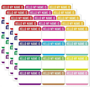 Name Badge Labels 2X3inch Hello My Name is Stickers Self Adhesive Name ...