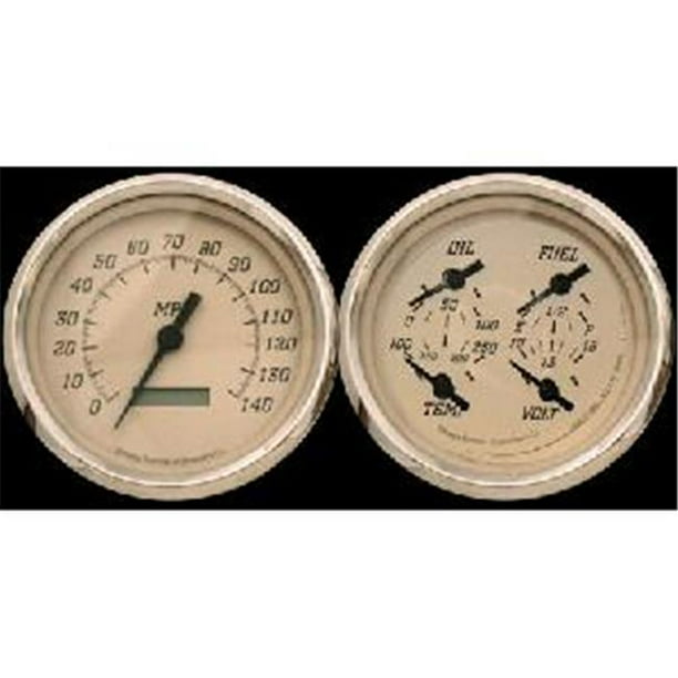 Omega Kustom Instruments OK-220255 5 In. Speedo and Quad Gauge Timeless ...