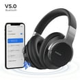 AUSDOM E7 Wireless Noise Cancelling Headphones with Mic, Bluetooth 5.0 ...