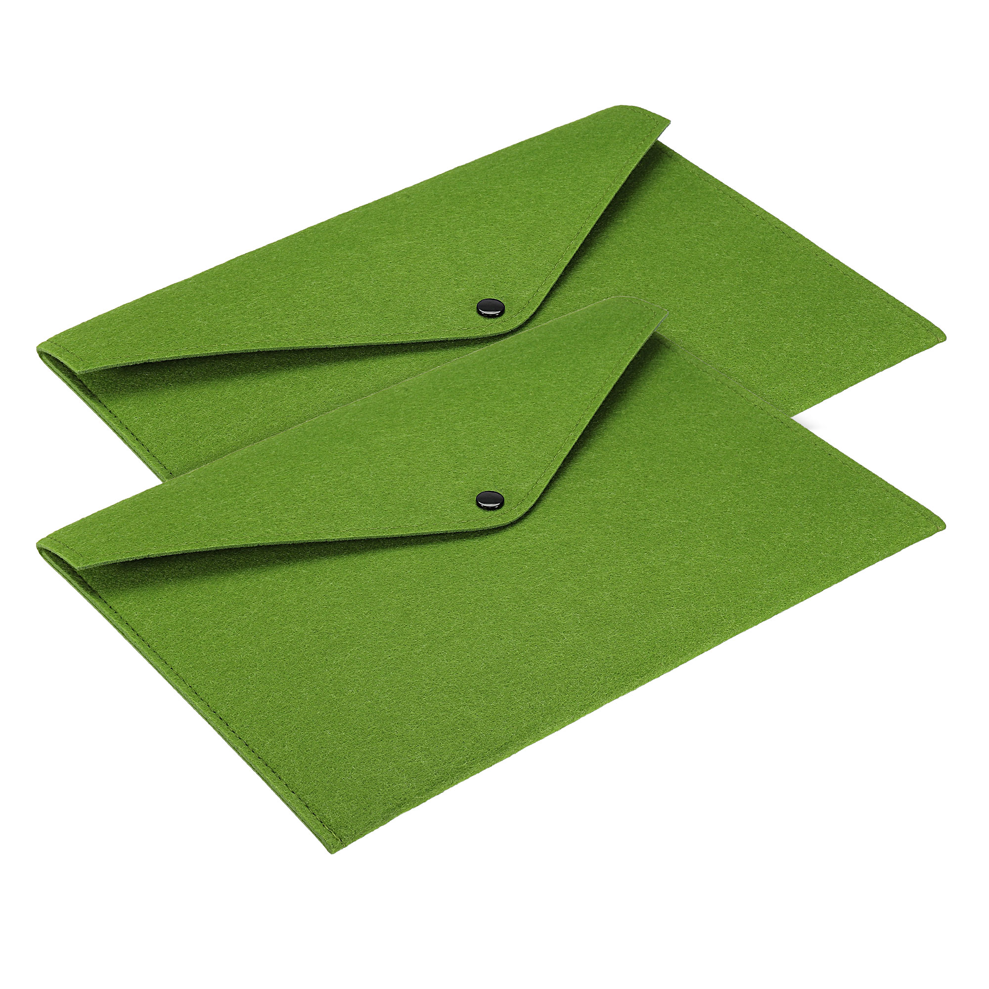 Uxcell File Bag Felt Folder A4 Size Document Storage Pouch, Green 2 ...