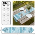 Blue Coastal Tree Table Runner Linen Burlap Table Runner 72 Inches Long ...