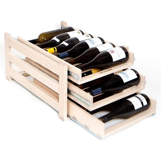 Wine Logic Three Tray 18 Bottle Storage Wine Rack - 22.25 x 11 x 16.13 ...
