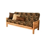 Kodiak Furniture Lodge Natural Futon, Rustic Hardwood, Convertible to ...