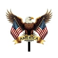 Cififendec 4th of July Eagle & Flags Metal Stake, 11.81"×10.67 ...