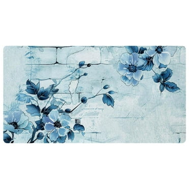 Colorful Flowers and Trees Deluxe Kitchen Mats for Floor - Anti Fatigue ...