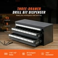 KFFKFF Drill Storage Cabinet, 3-Drawer Organizer for Drill Bits from 1/ ...
