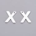 1 Set 201 Stainless Steel Charms Alphabet Letter A~Z Silver Color ...