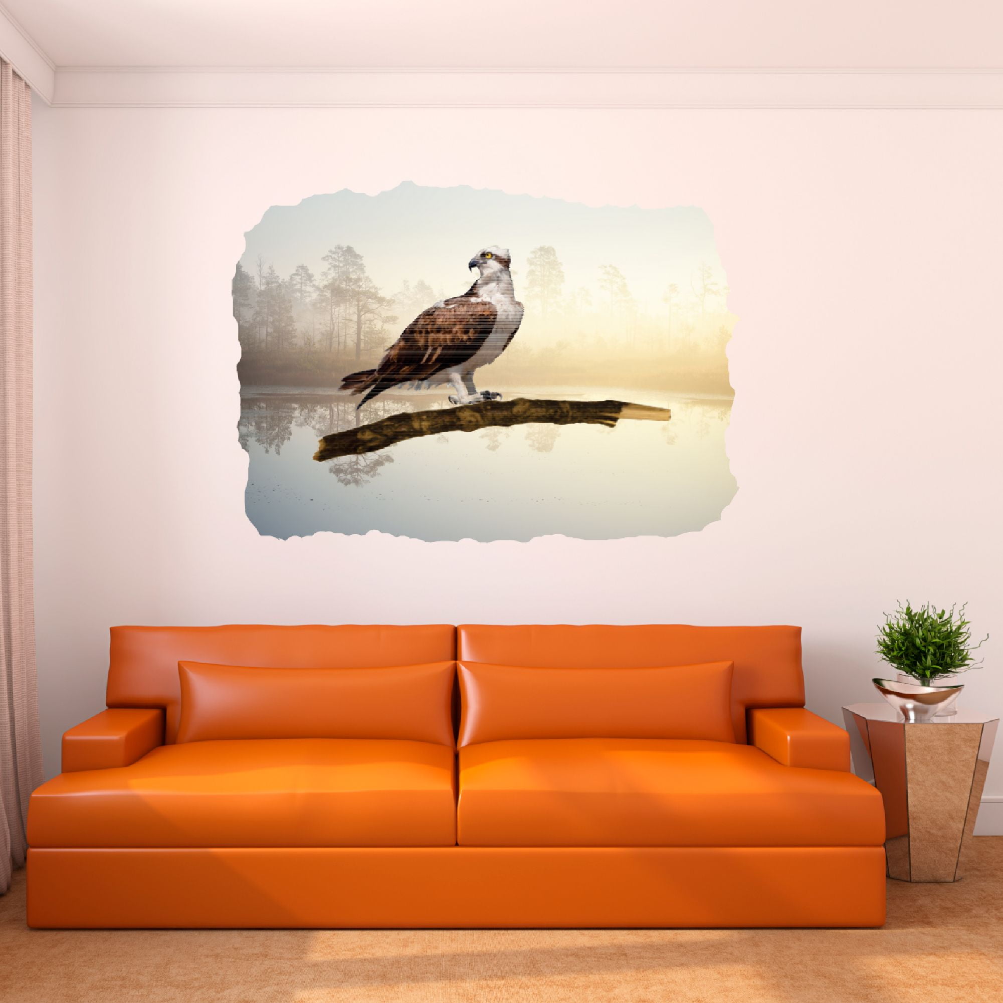 Watercolor Decal Living Room Wall Decal for Family Multicolored Art ...