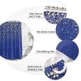 66x72 Inch Shower Curtains for Bathroom, Blue Gold Sparkles Fabric Bath ...