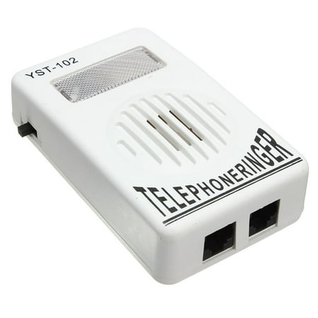 2X Super Loud Telephone Ring Ringer Sound Amplifier Light Flasher Bell ...