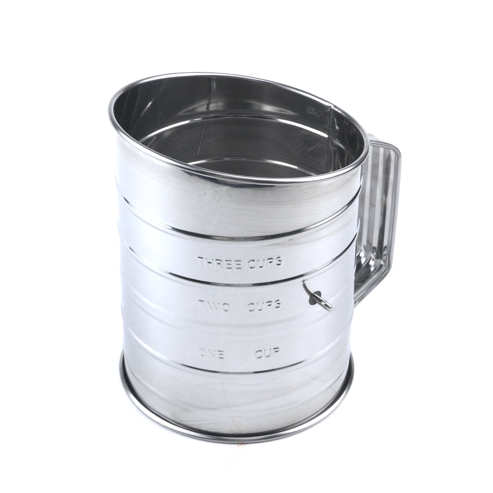 LC LICTOP Flour Sifter Stainless Steel Hand-Cranked Inclined Filter ...