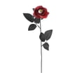 Artificial Red Rose Stem with Eyeball - Halloween Spooky Faux Flower ...